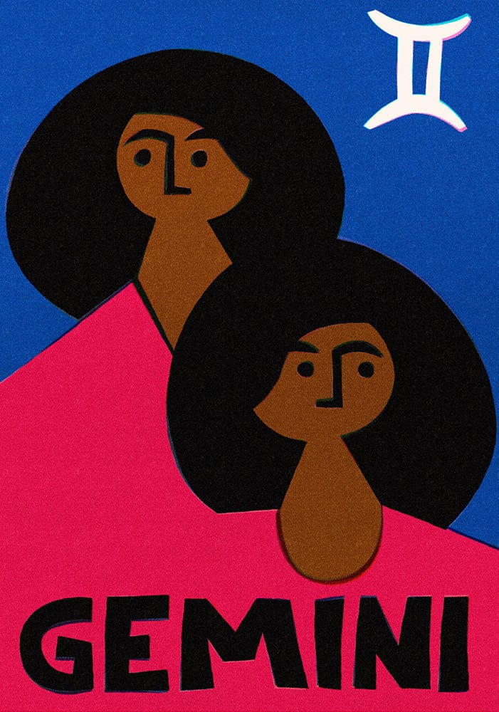 Gemini Zodiac Art Print – Fox and Velvet