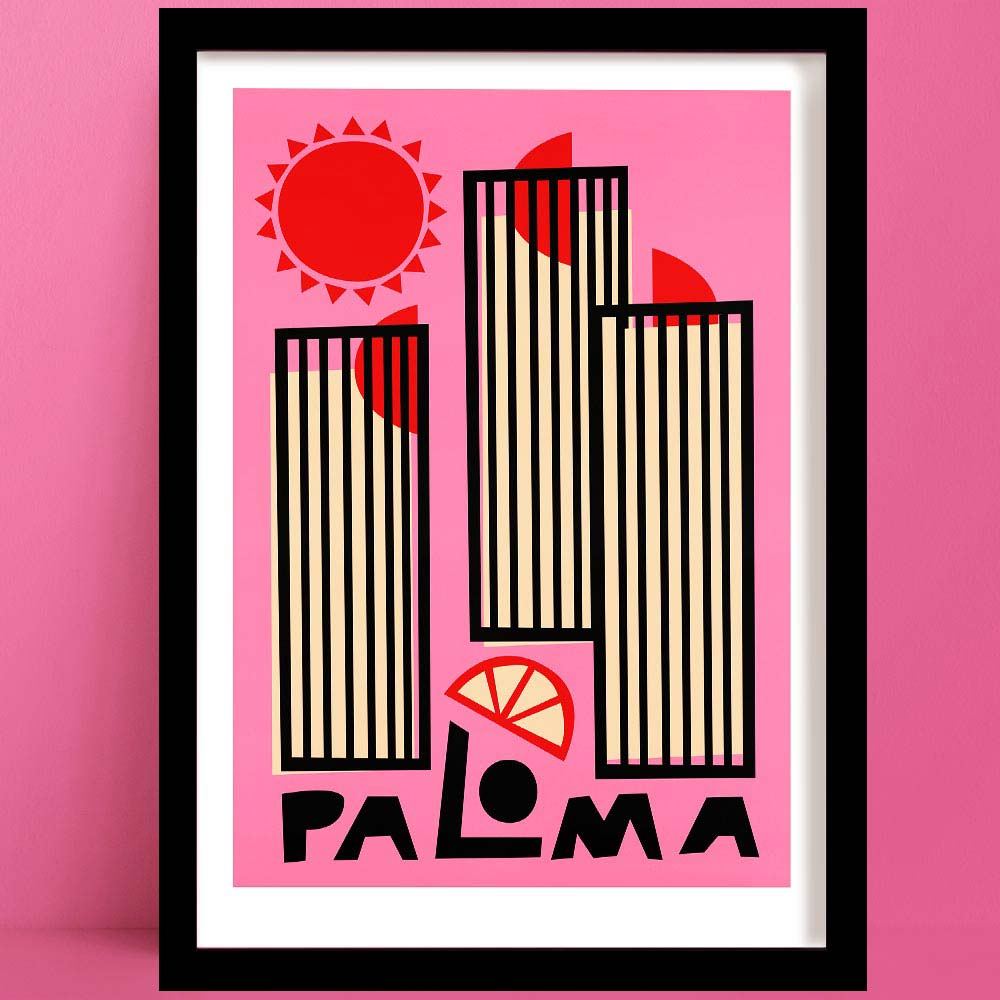 Paloma Print - Grapefruit Bar Wall Decor – Fox and Velvet