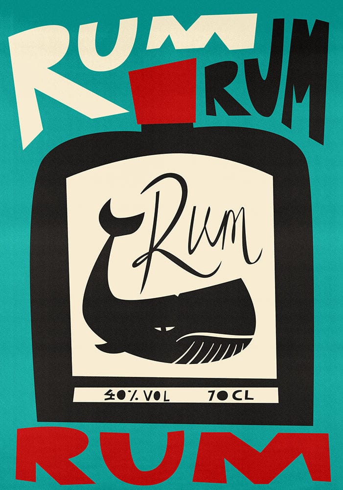 Rum Bottle Art Print – Fox and Velvet