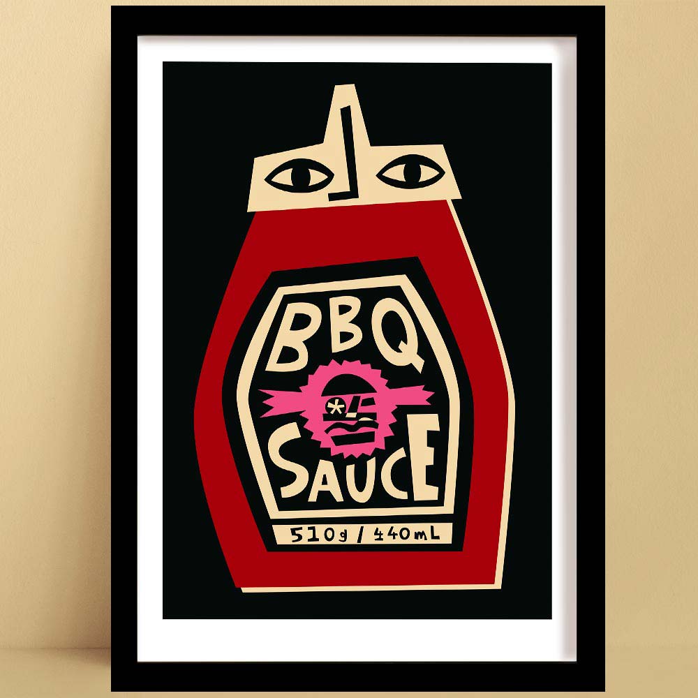 BBQ Sauce Print | Breakfast Nook Decor – Fox and Velvet