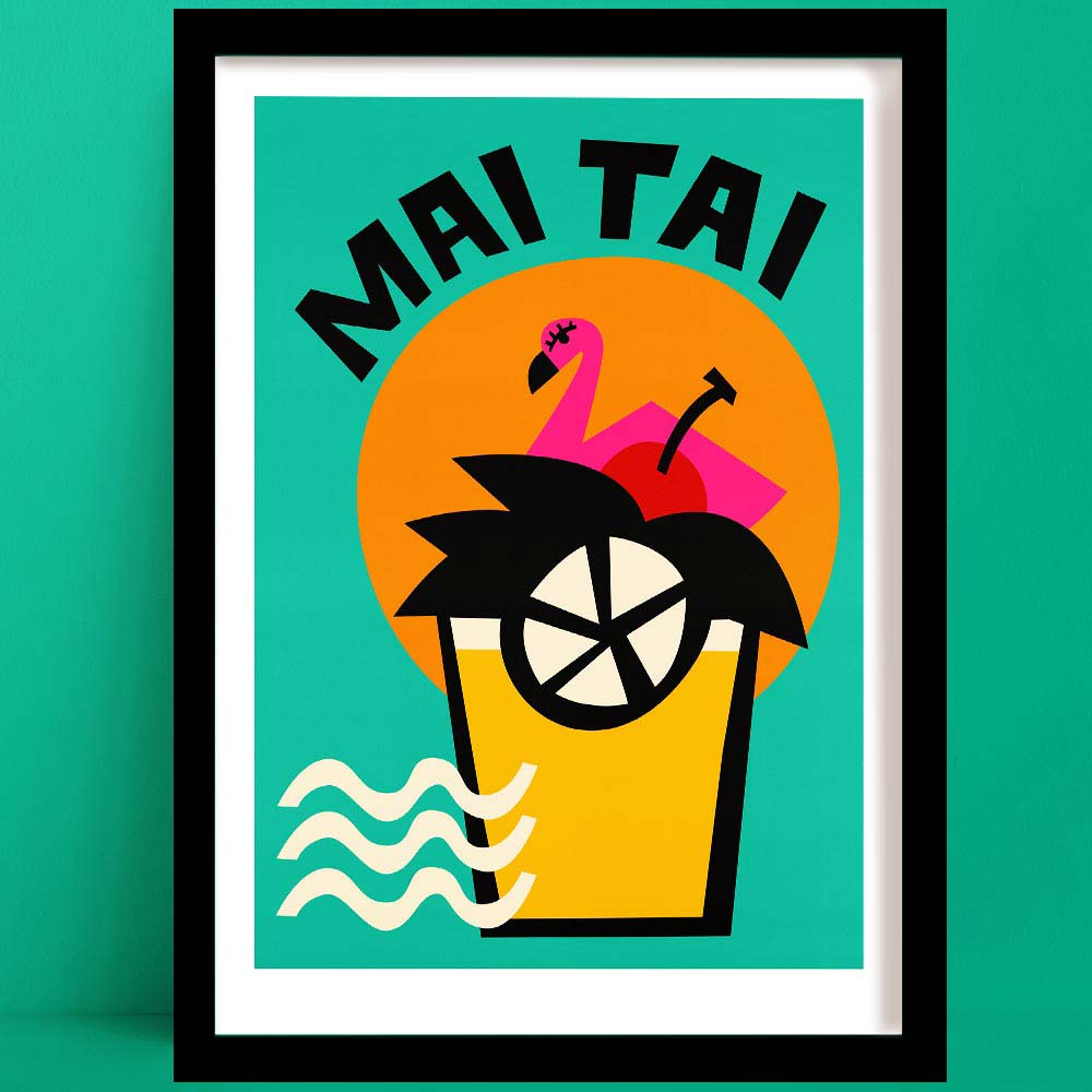 Mai Tai Print | Tropical Wall Decor – Fox and Velvet